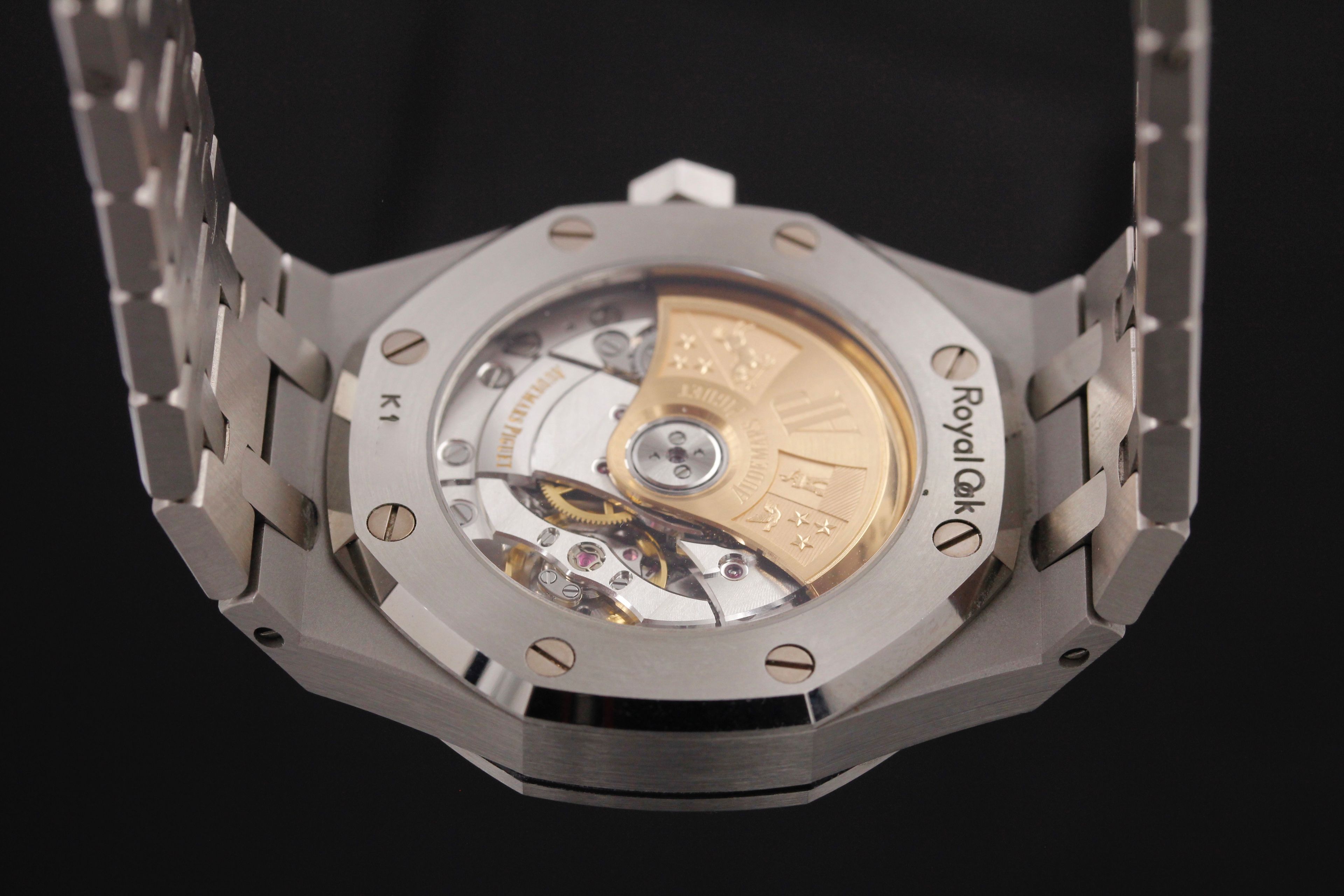 FSOT: Audemars Piguet - Royal Oak - 15450 - BLUE Dial - Complete Set ...