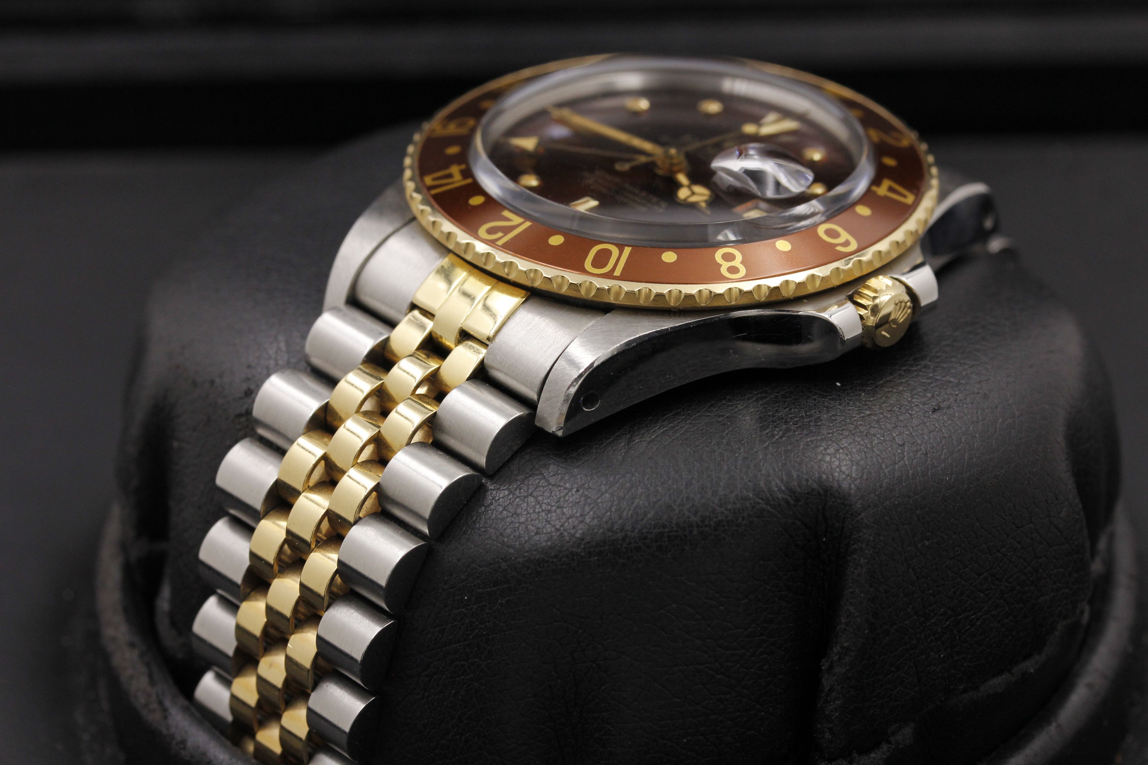 Rolex Gmt Master "Root Beer" 16753 Stainless Steel / Yellow Gold ...