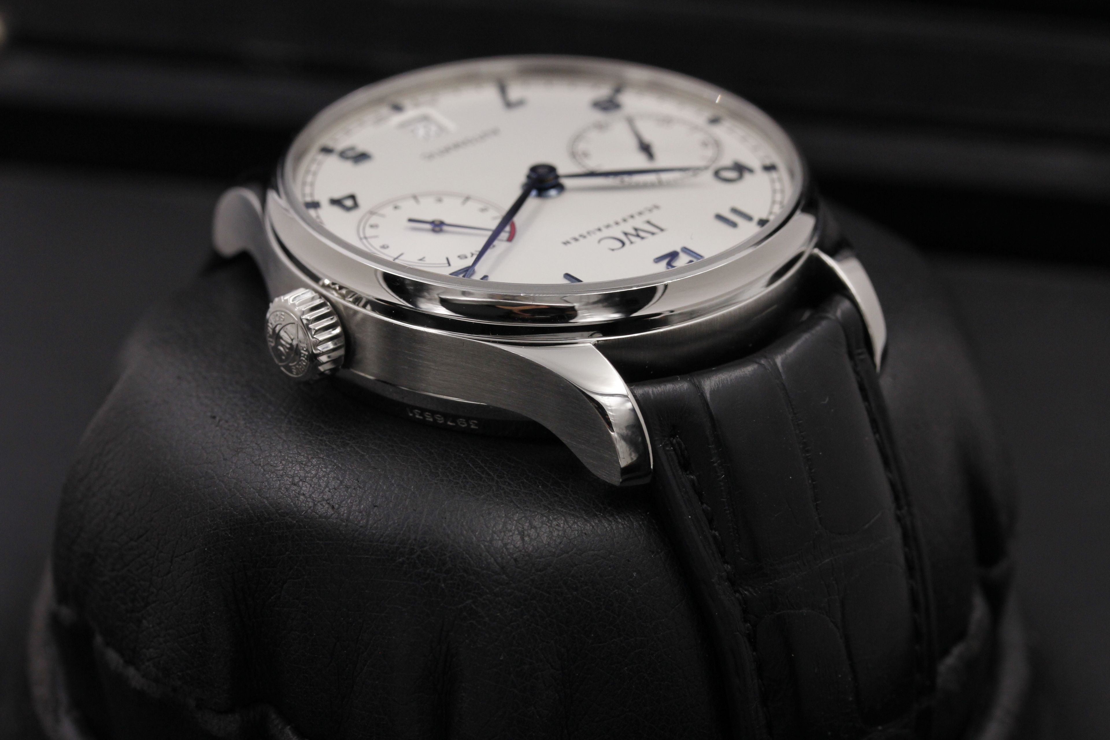 FSOT: IWC Portuguese - IW5007 - 7 Day - Silver Dial w. Blue Accents ...